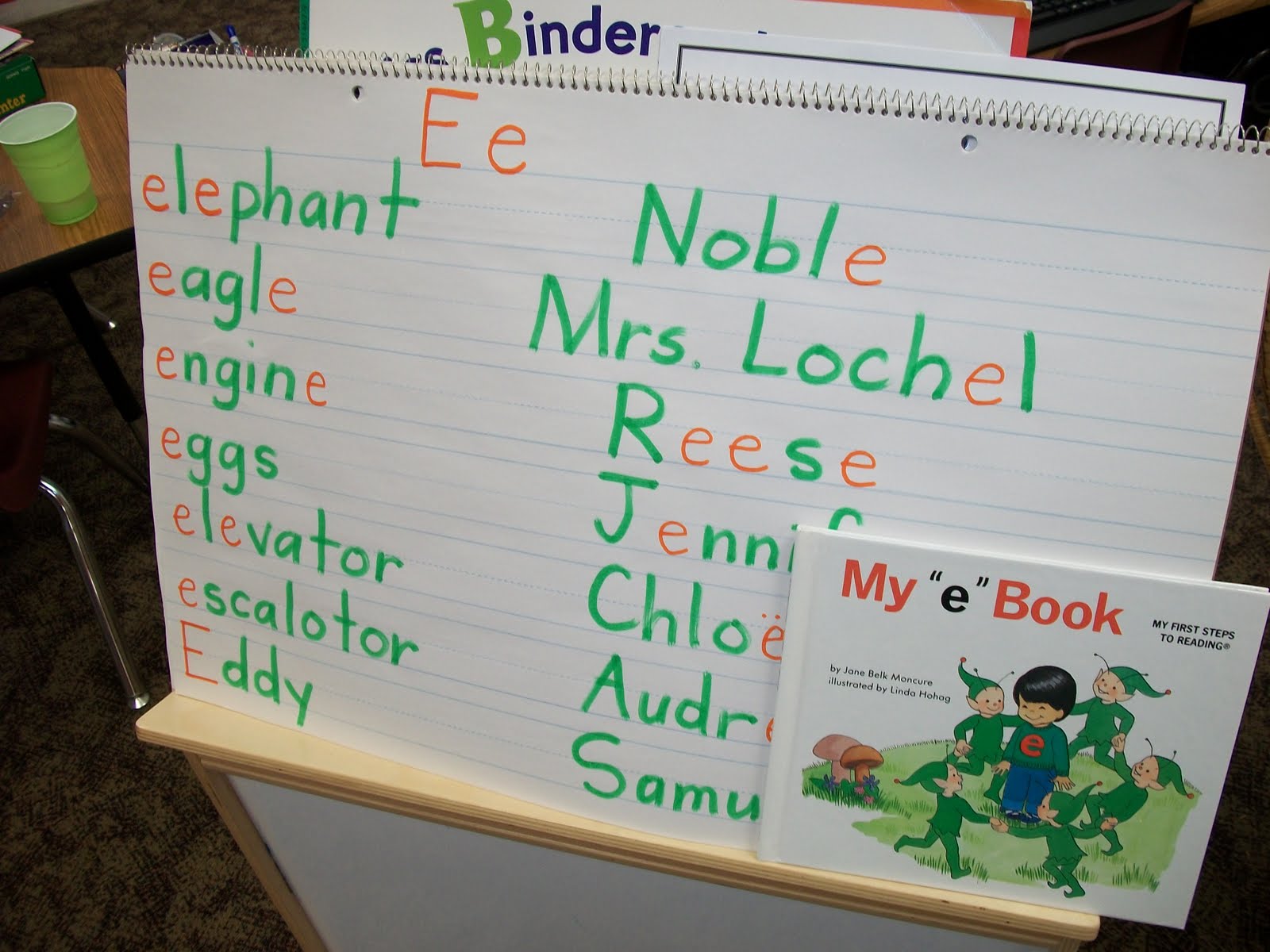 Keeping Up with the Kindergartners: The Letter E