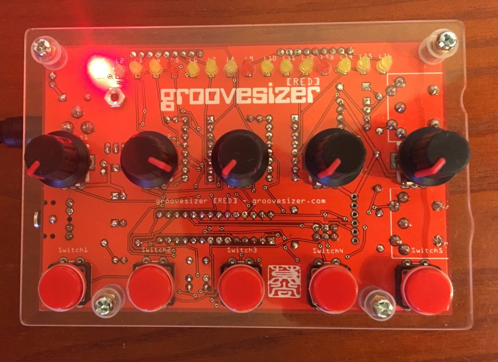 MATRIXSYNTH: Groovesizer RED 16-step Sequencer Granular Synthesizer w/ MIDI