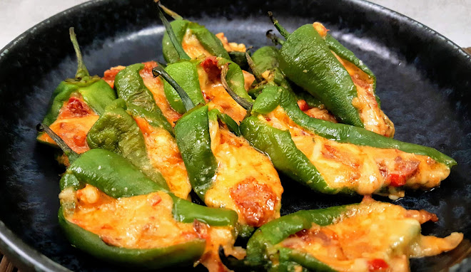 Piments Padrón farcis
