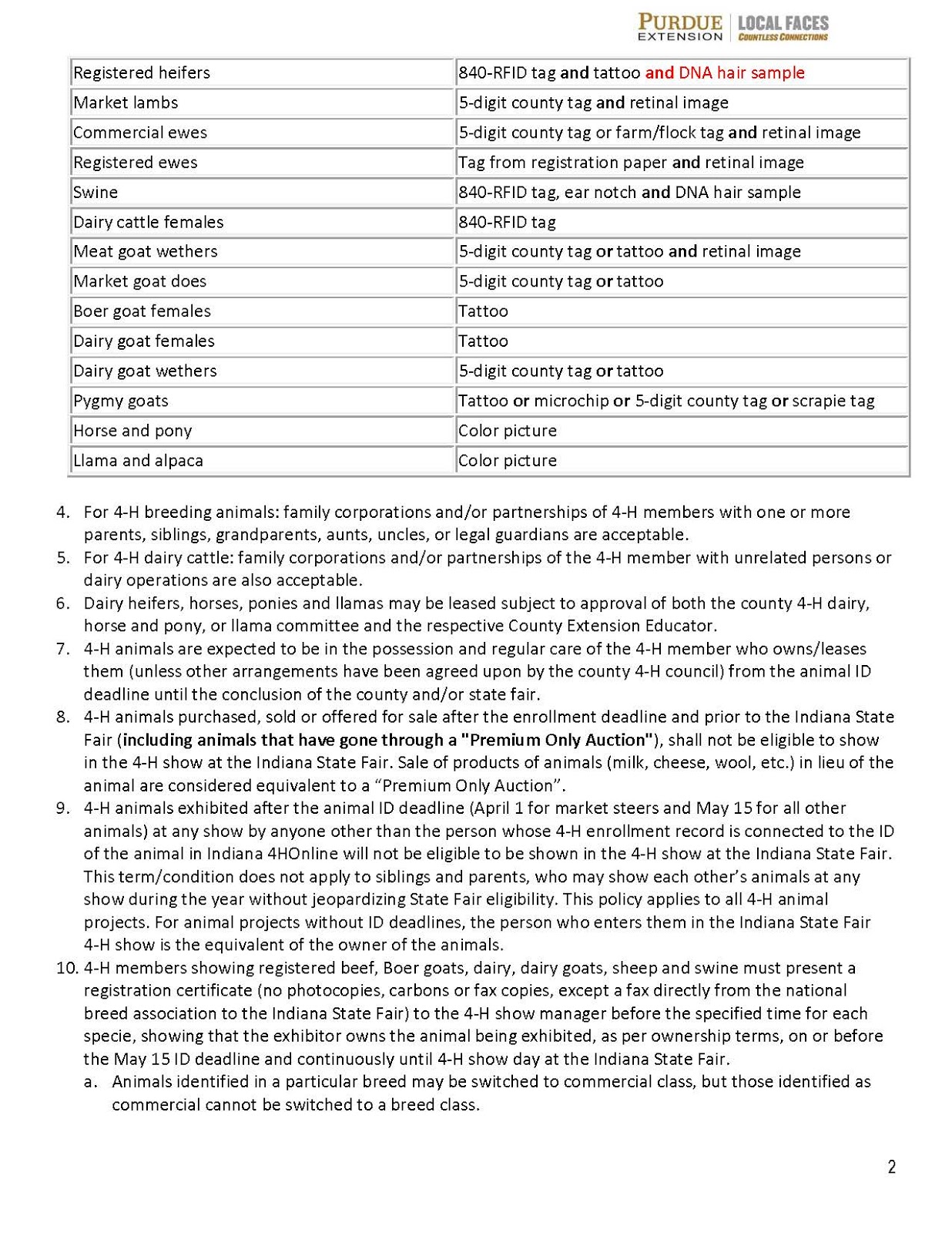 Indiana 4-H Policies and Procedures for 4-H Animal Shows at the Indiana ...