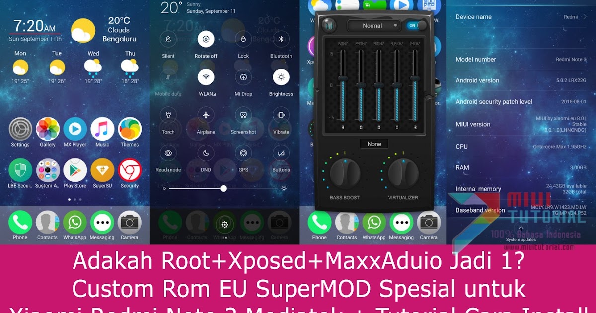 Adakah Root+Xposed+MaxxAduio Jadi 1? Custom Rom EU SuperMOD Spesial untuk Xiaomi Redmi Note 3 ...