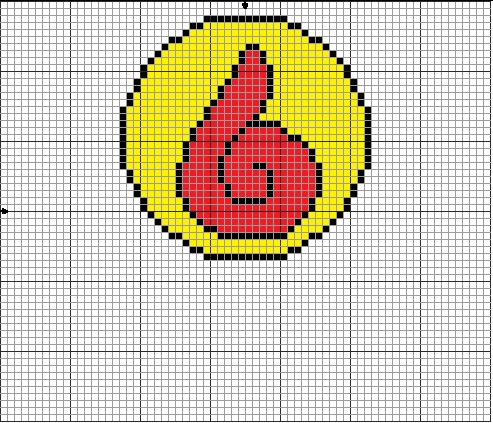 Hyuuga (Naruto) Cross Stitch