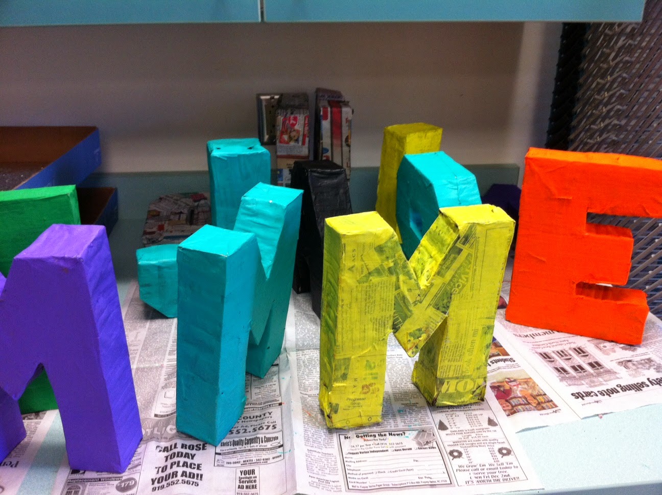 Smocks & Splatter: Grant Wood + Paper Mache Sculpture + Mondrian Relief ...