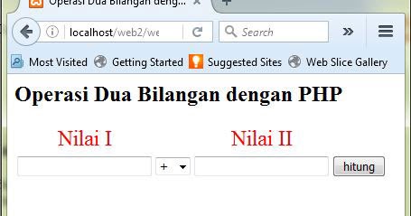 Operasi Dua Bilangan dengan PHP | Sharing Bareng
