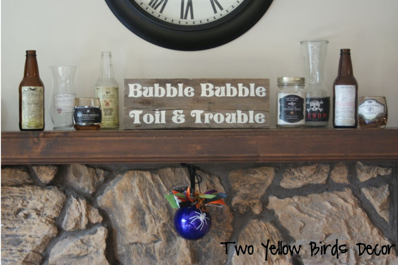 Two Yellow Birds Decor: Witches Potion Sign {Part 2}
