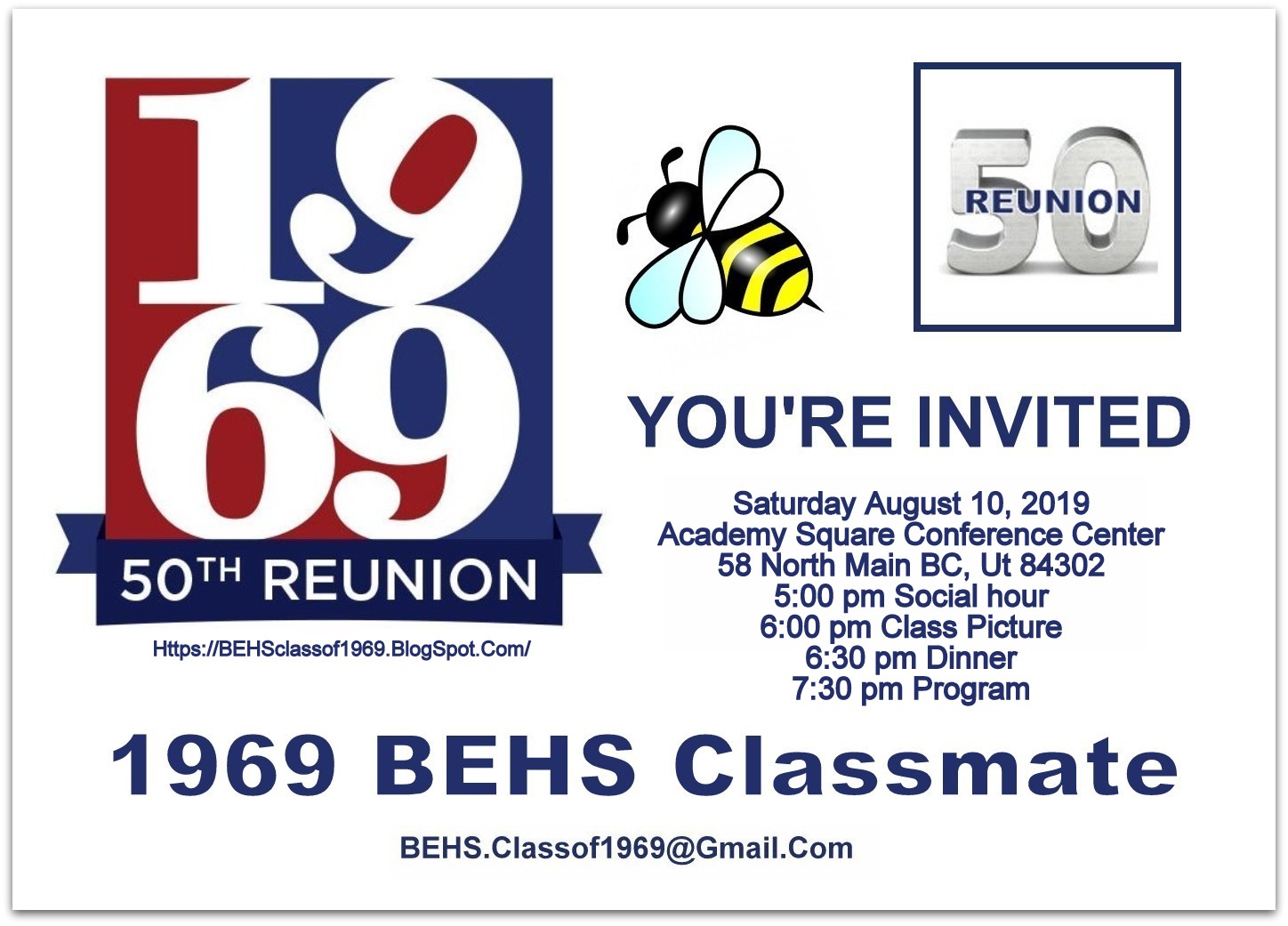 Box Elder High School Class of 1969: 50th Class Reunion Countdown