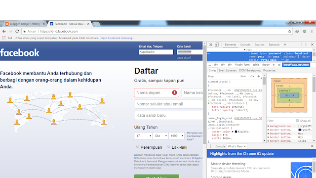 Cara Melihat Password FB Dengan Inspect Element