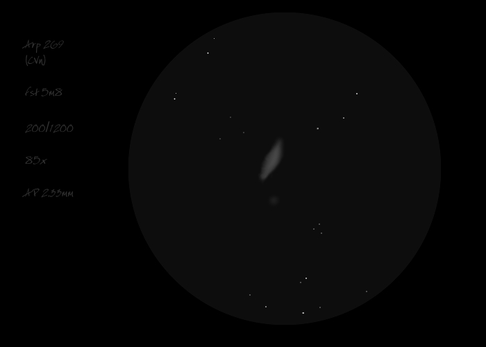 Taunus-Astronomie: Beobachtungsprojekt: Die hellsten Arp Galaxien