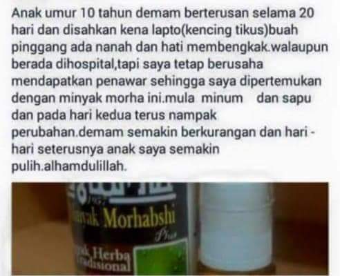 Testimonial Pengguna Minyak Morha