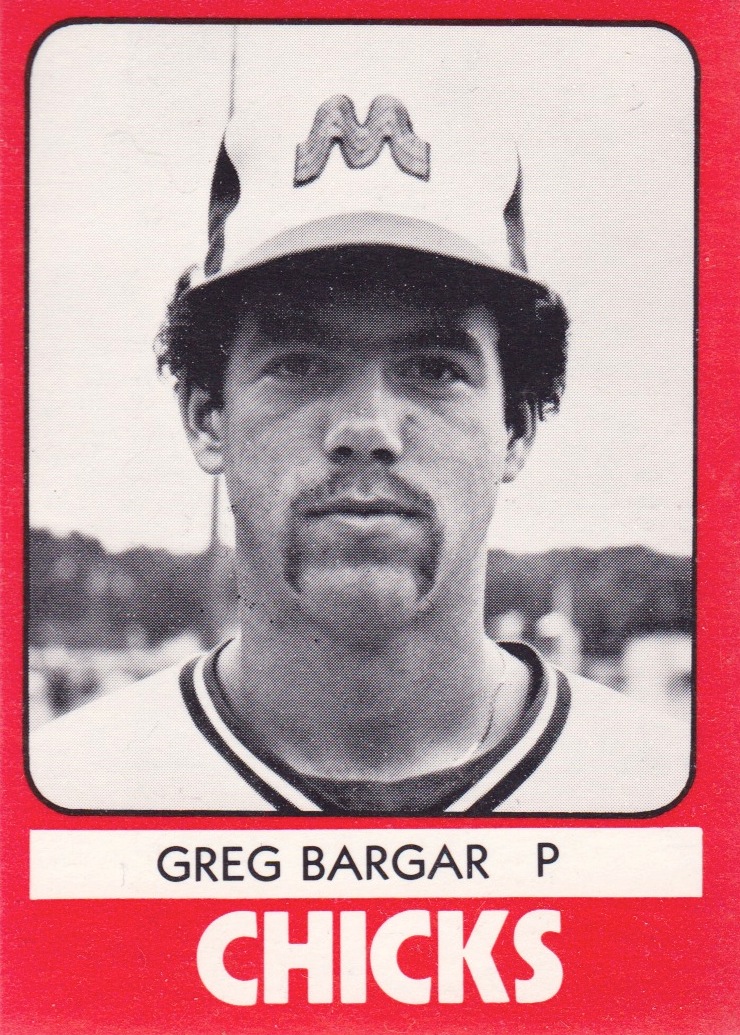 Number 5 Type Collection: 1980 TCMA Memphis Chicks Baseball #5, Greg Bargar