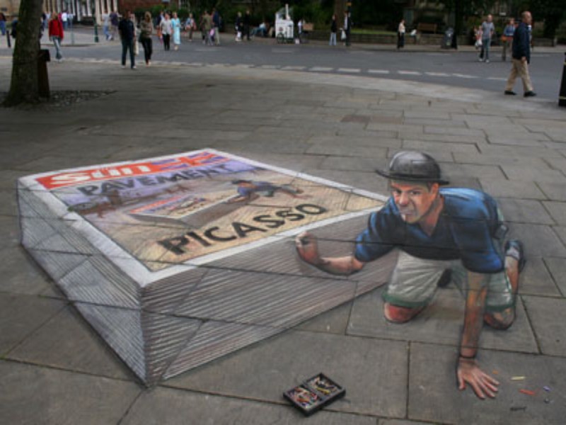 Incredible paintings: Julian Beever Pavement 3D Art