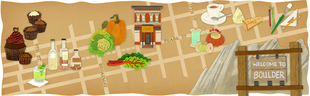 Jessica Rae Gordon: Boulder Colorado Illustrated Map