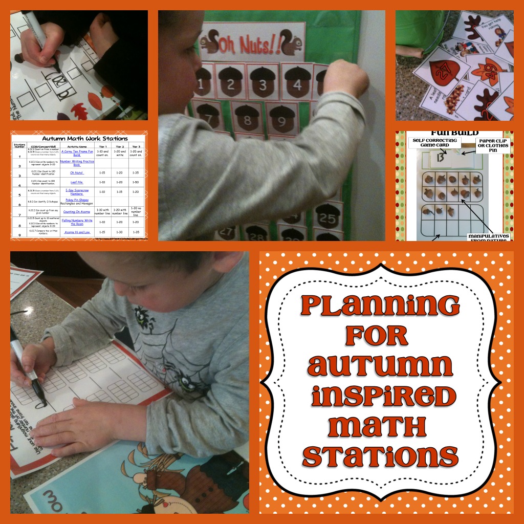 Planning Autumn Math Stations - Differentiated Kindergarten