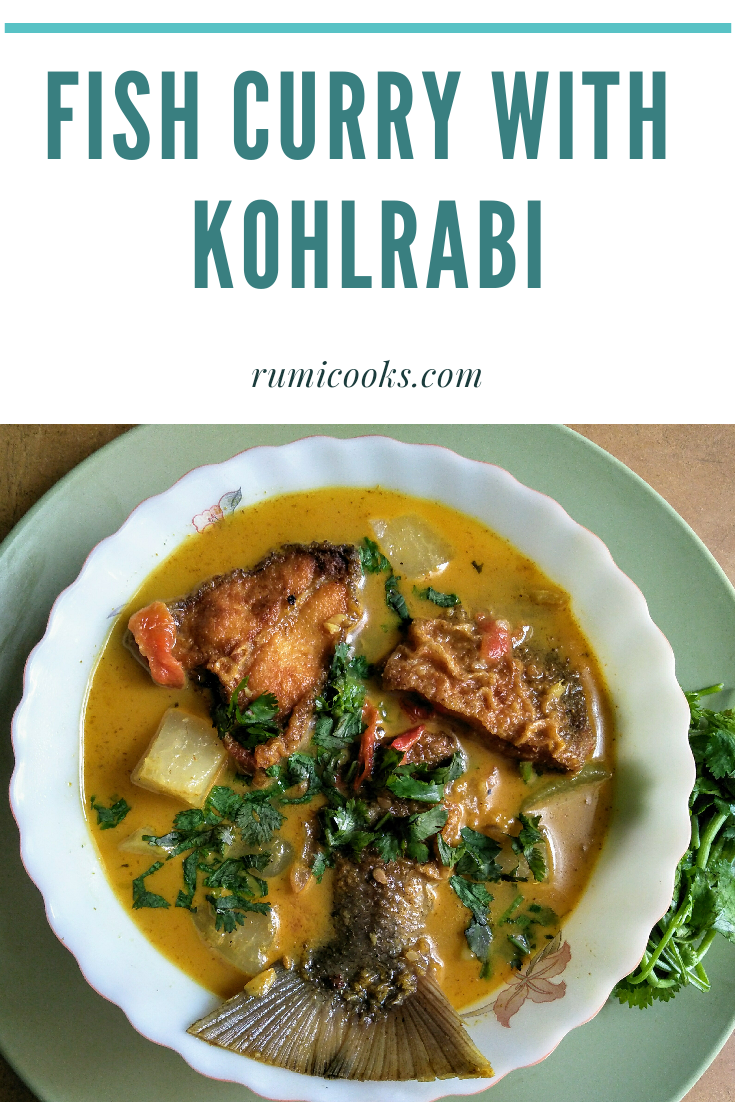 Fish Curry with Ul Kobi (Kohlrabi)