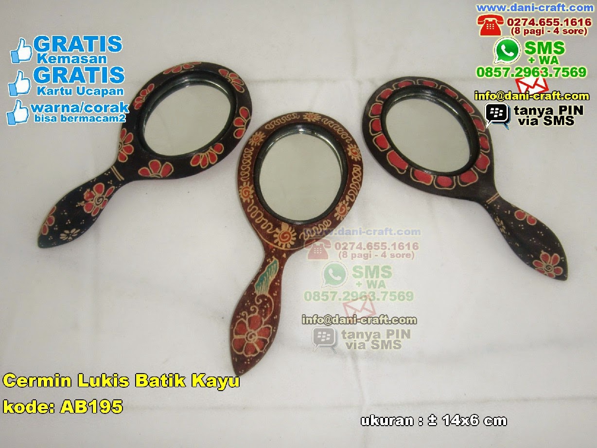 Cermin Lukis Batik Kayu | Souvenir Pernikahan