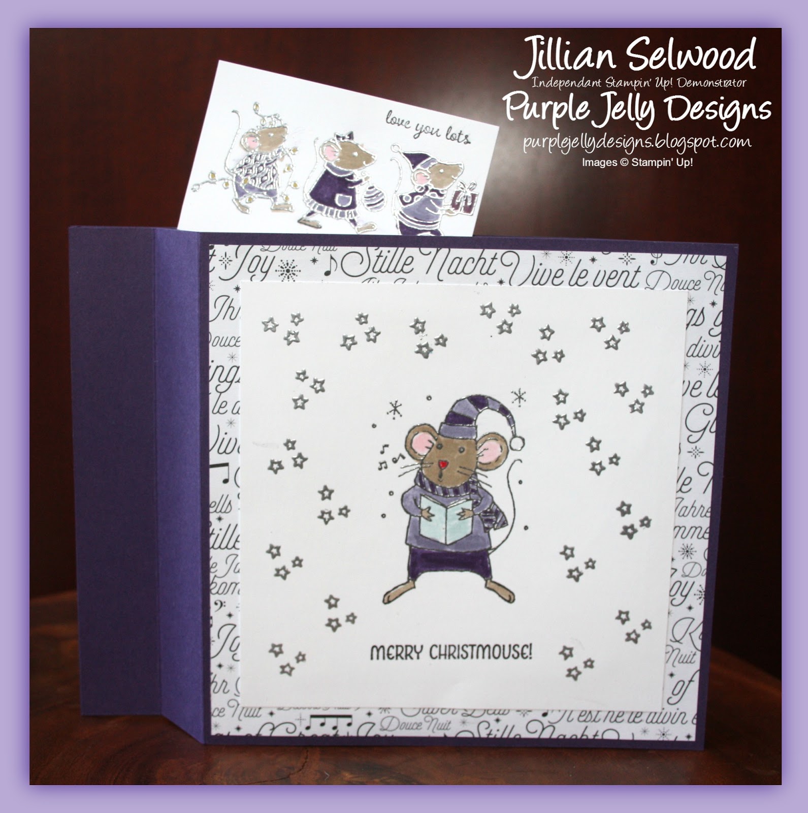 Purple Jelly Designs: Stampin Up! Merry Mice Special Christmas cards