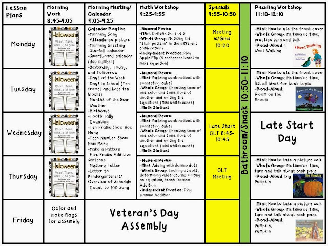 The Fabulous First Grade: My Weekly Schedule, Currently, and a Peek at ...