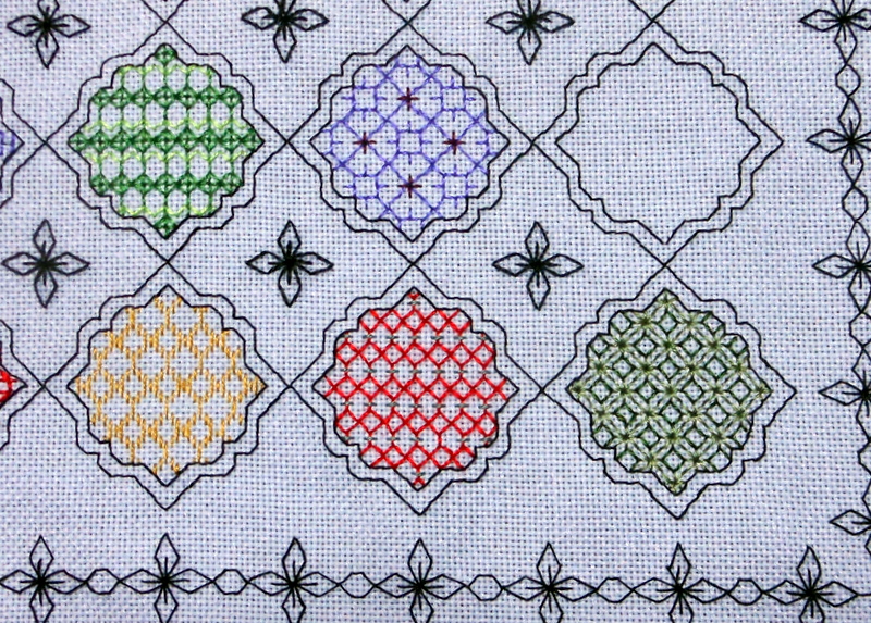 Hokkaido Kudasai: Blackwork Stitch A Long - Part 12