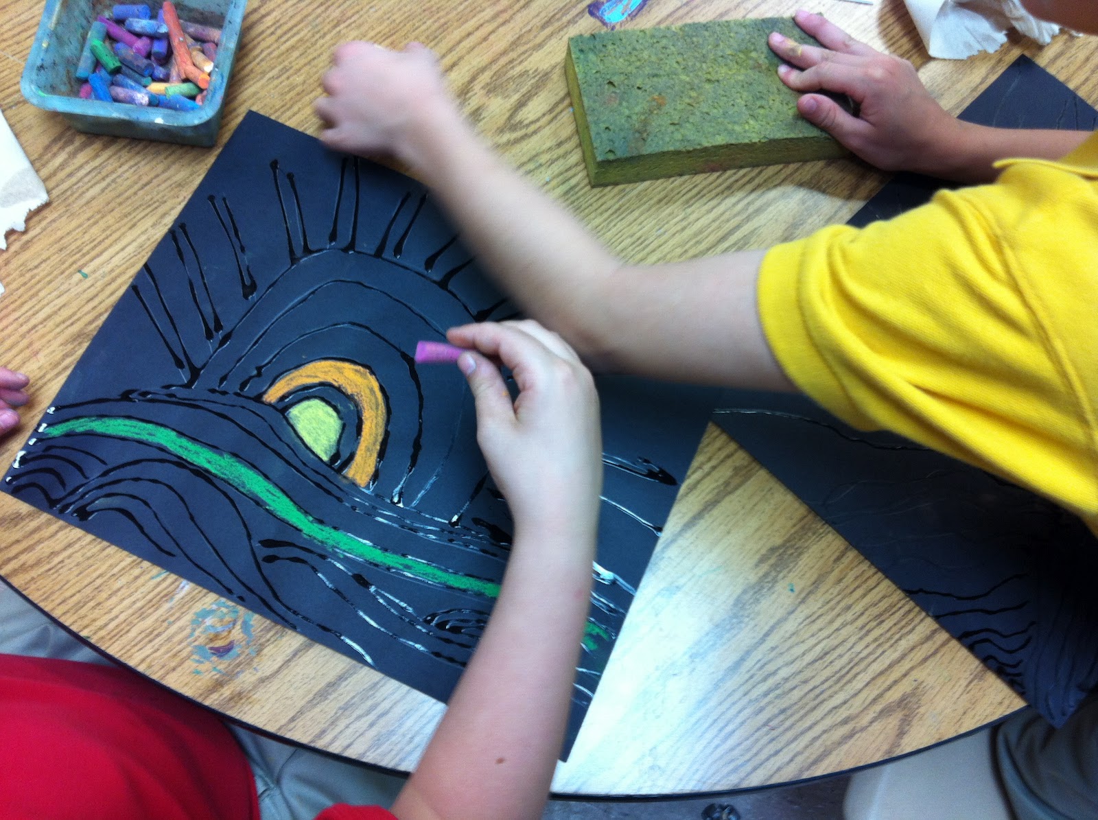 ChumleyScobey Art Room: 3rd Grade: Ted Harrison Landscape with Chalk ...