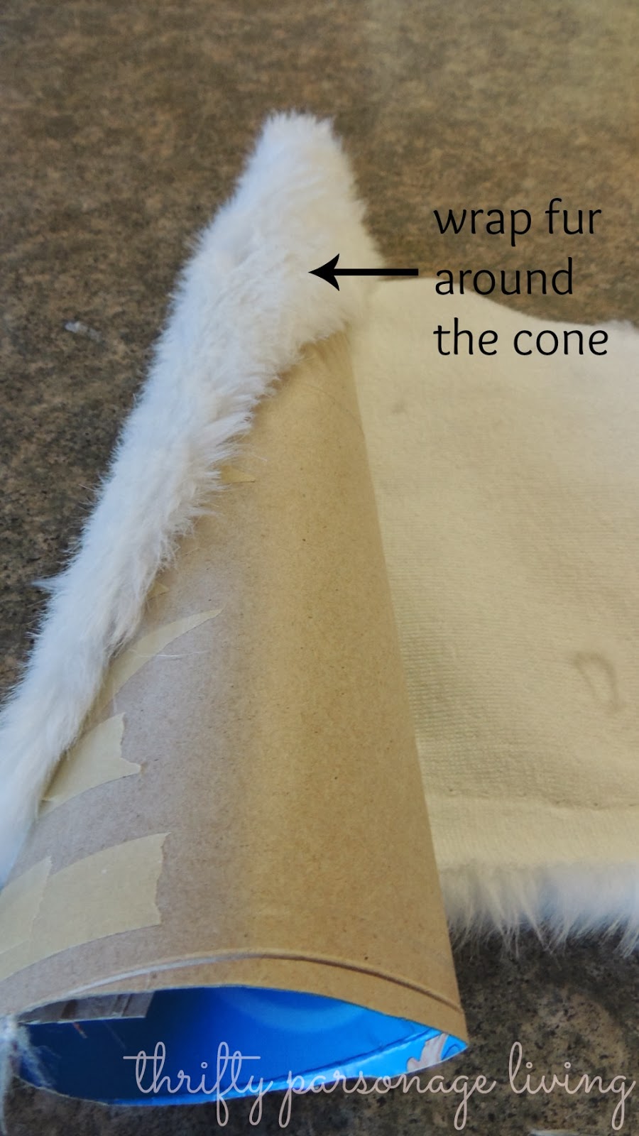 Thrifty Parsonage Living: DIY FAUX FUR CHRISTMAS PROJECTS ~ {Fur tree ...