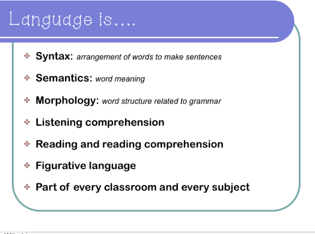 Mrs. Ludwig's Speech Room: PD Presentation Pt. 1: Language Impairment