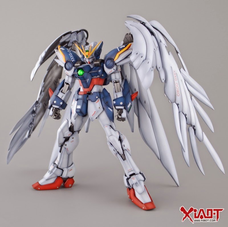 GUNDAM GUY: MG 1/100 Wing Zero Custom - Painted Build w/ LED Display Stand