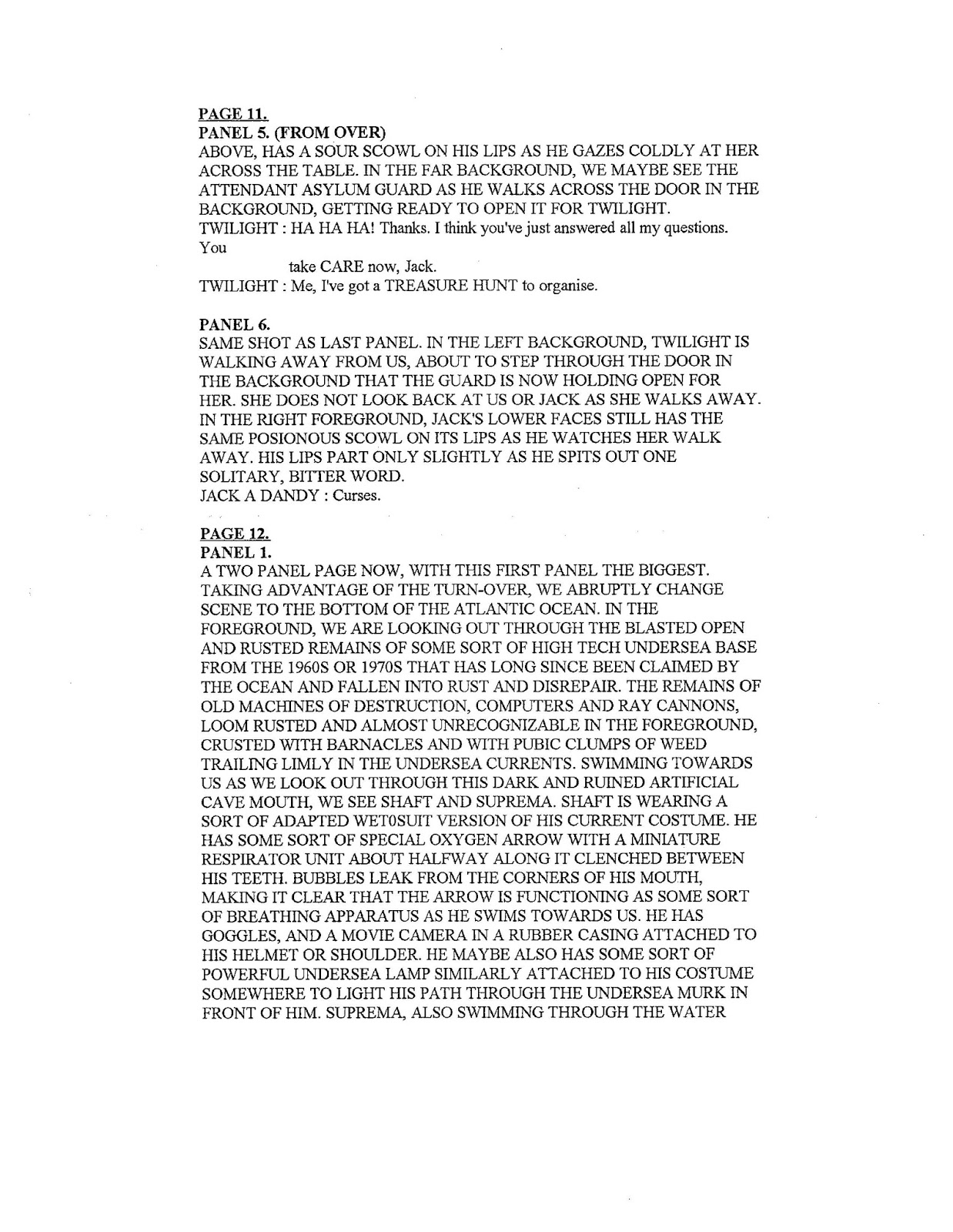 Alan Moore's Forgotten Awesome: Youngblood #3 script