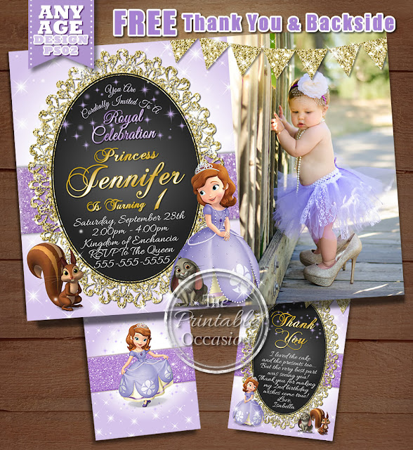 The Printable Occasion - Party Printables: Sofia The First Birthday ...