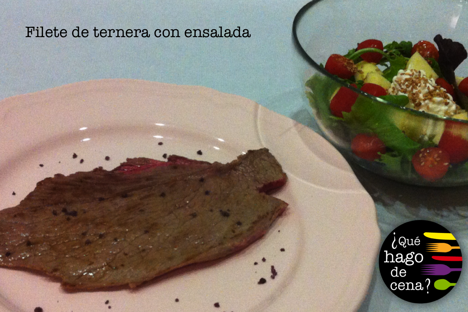 ¿Qué hago de cena?: Filete de ternera con ensalada