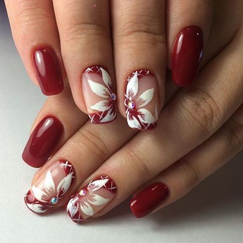 13 Hermosas manicuras con esmalte rojo ~ Manoslindas.com