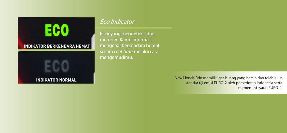 ECO Indikator Mobil Honda - DEALER RESMI MOBIL HONDA CILEDUG