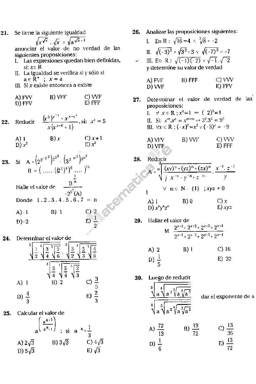 LEYES DE EXPONENTES EJERCICIOS RESUELTOS-CUARTO DE SECUNDARIA PDF