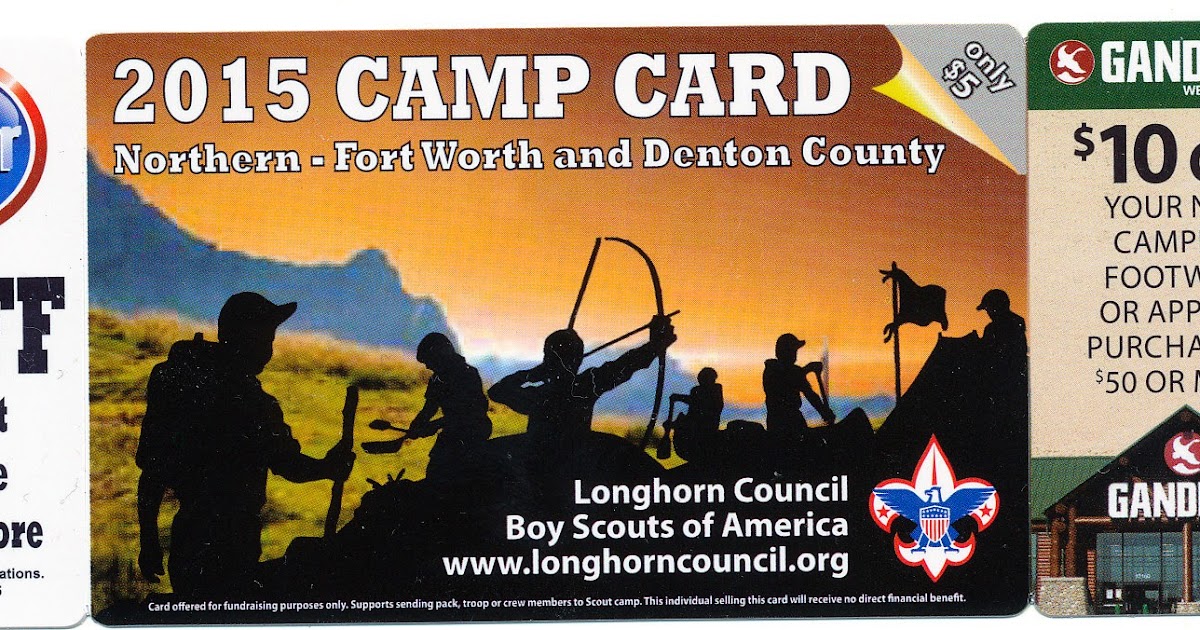 Cub Scout Pack 1910, Keller, TX: Camp Card Sales are ON!