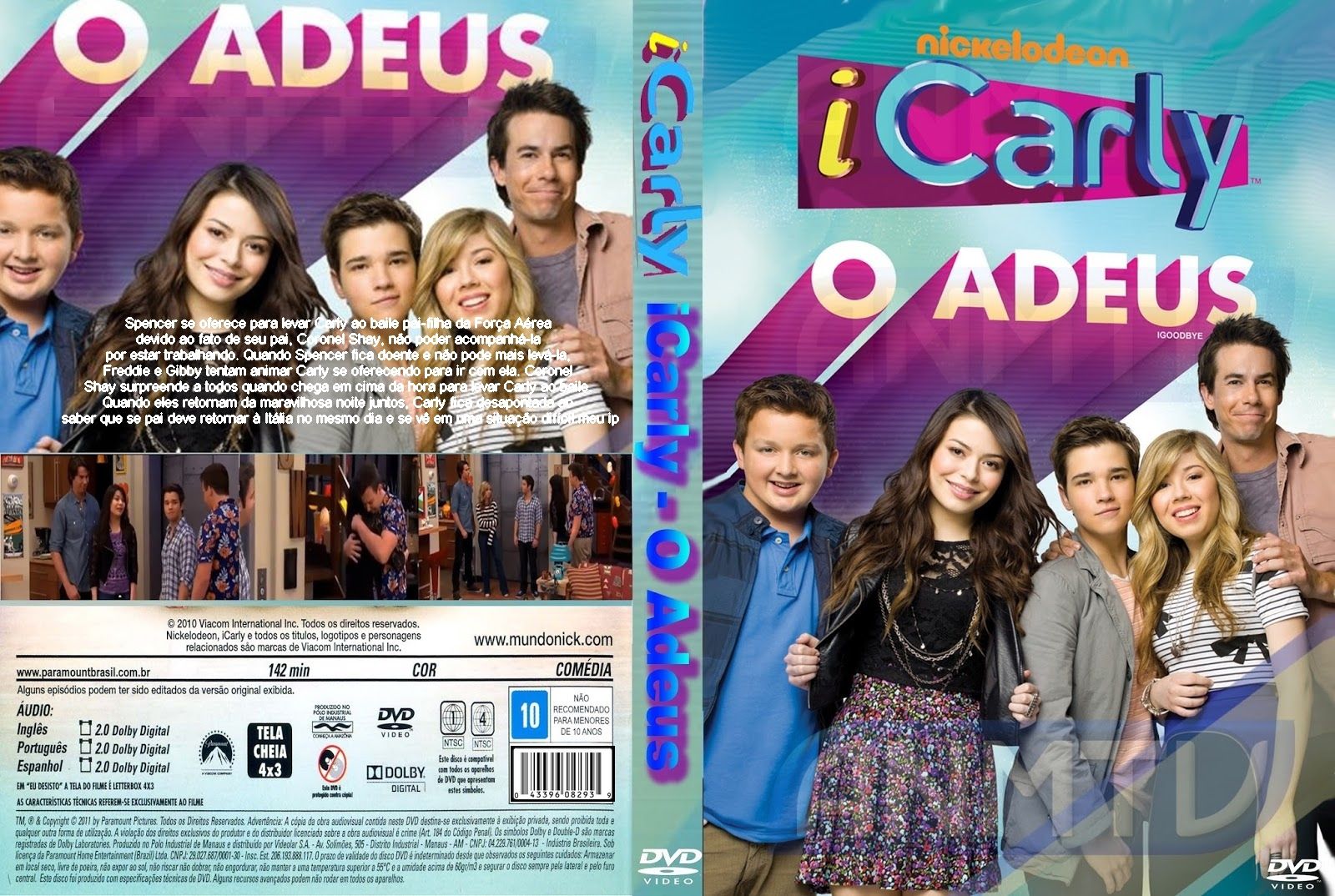 Capa DVD iCarly O Adeus - DVD Cover - Baixar Capas de Filmes e Séries ...