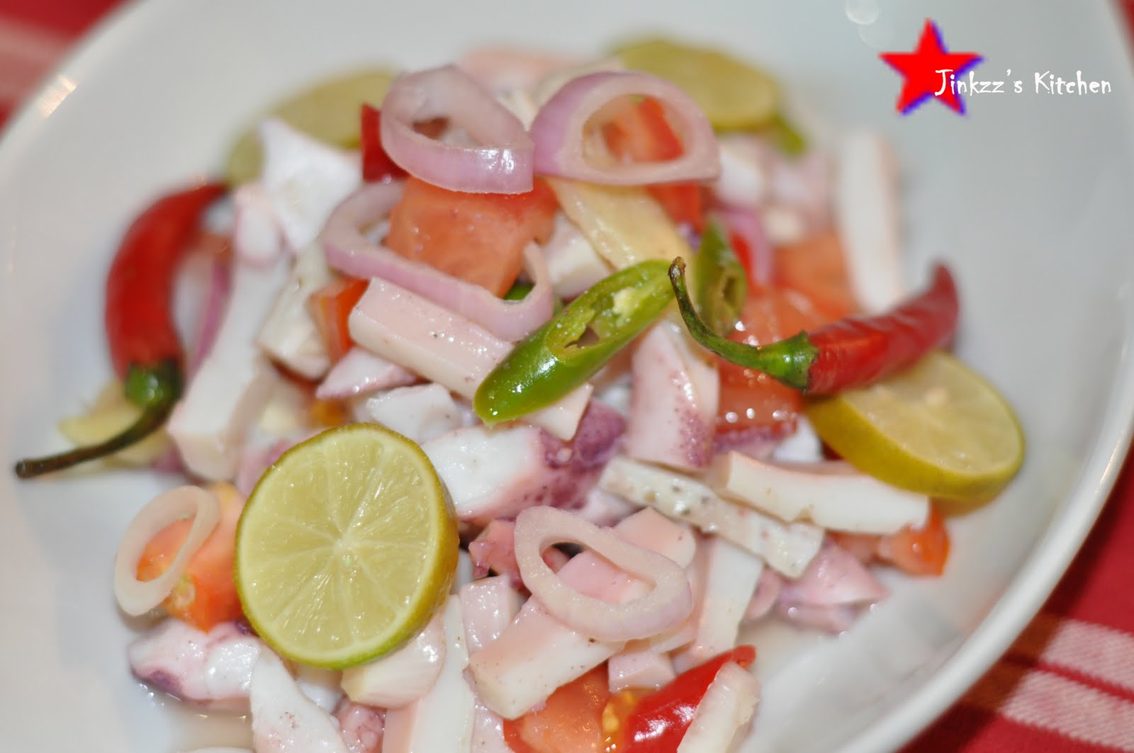 Welcome to Jinkzz's Kitchen: Kinilaw na Pusit (Marinated Squid)