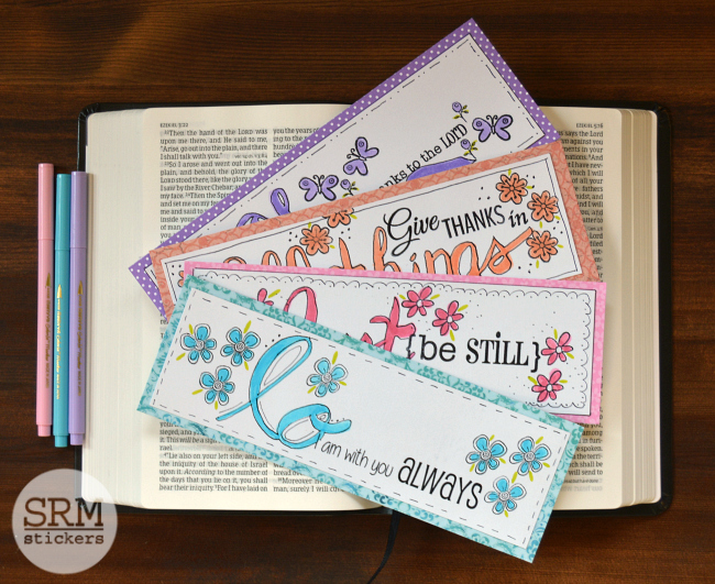SRM Stickers: Brush Lettering Bookmarks by Christine
