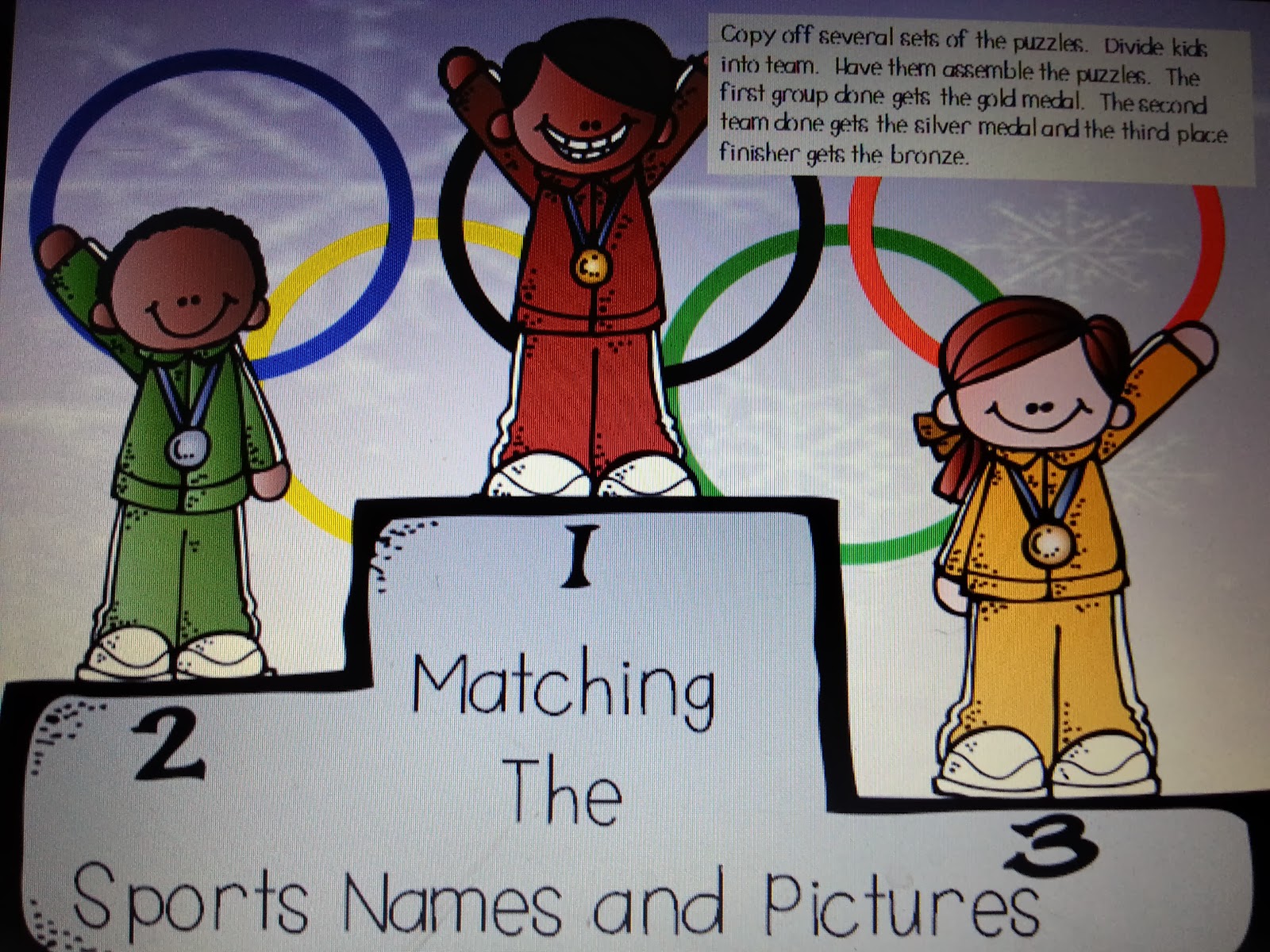 First Grade Funtastic: Winter Olympics *Go for the Gold* Give-Away
