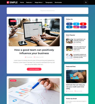 Simple Blogger Template
