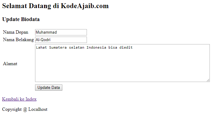 Belajar PHP MySQLi #5 : Update Data dalam Database dengan PHP | KODE AJAIB