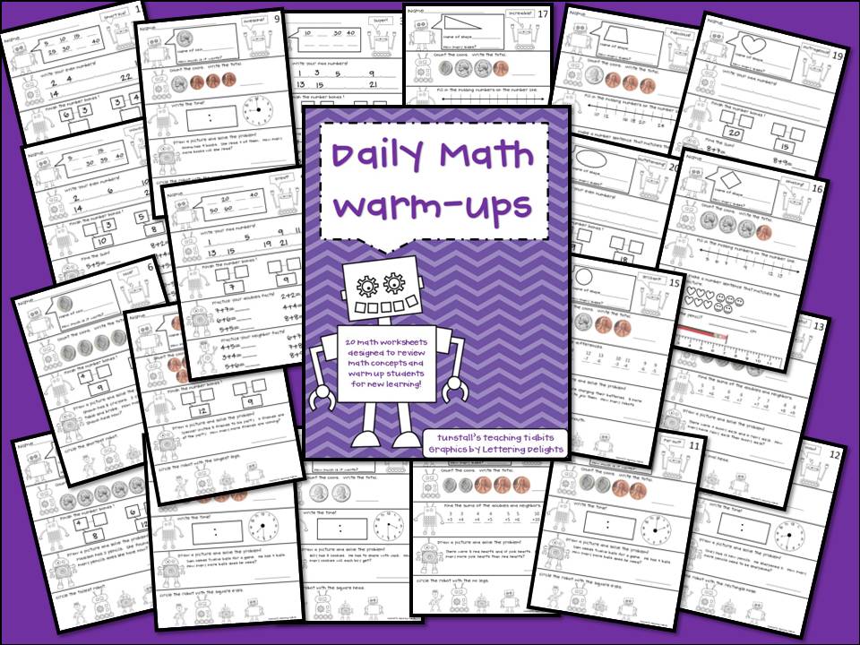 Tunstall's Teaching Tidbits: Daily Warm Ups for Math and Language!