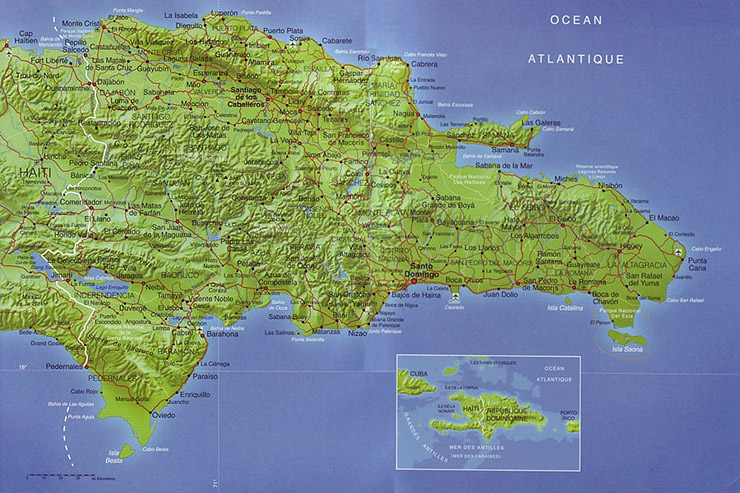 REPÚBLICA DOMINICANA - MAPAS GEOGRÁFICOS DE REPÚBLICA DOMINICANA