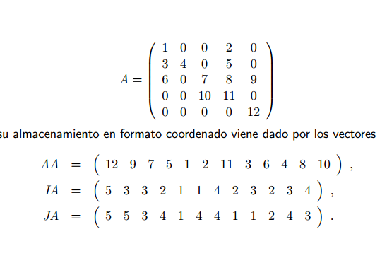 ESTRUCTURAS DE DATOS II: MATRIZ DISPERSA