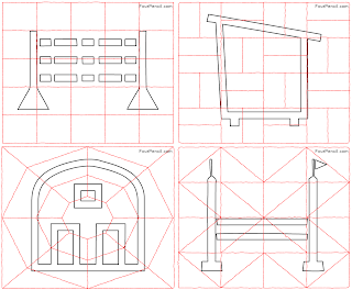 Four grid: Free printable Stable grid line drawing worksheet/activity ...