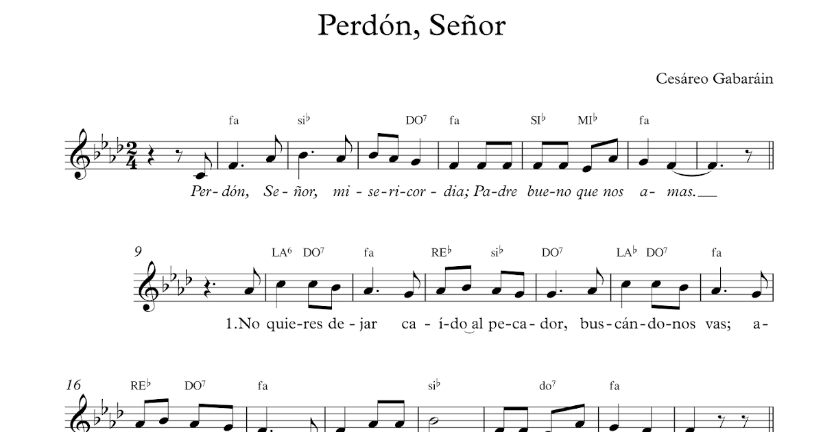 Perdón, Señor | Yo canto como David