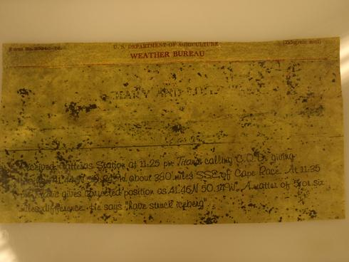 Amver, Saving Lives at Sea Since 1958: Titanic SOS to go on display