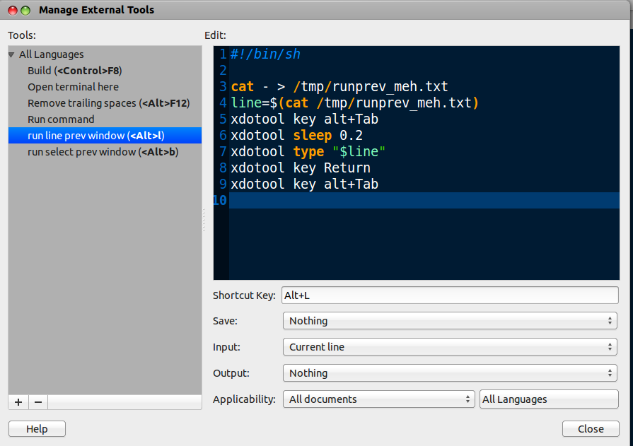 make things possible for linux, ubuntu, aix, tsm, firefox: Run a command to terminal from gedit ...