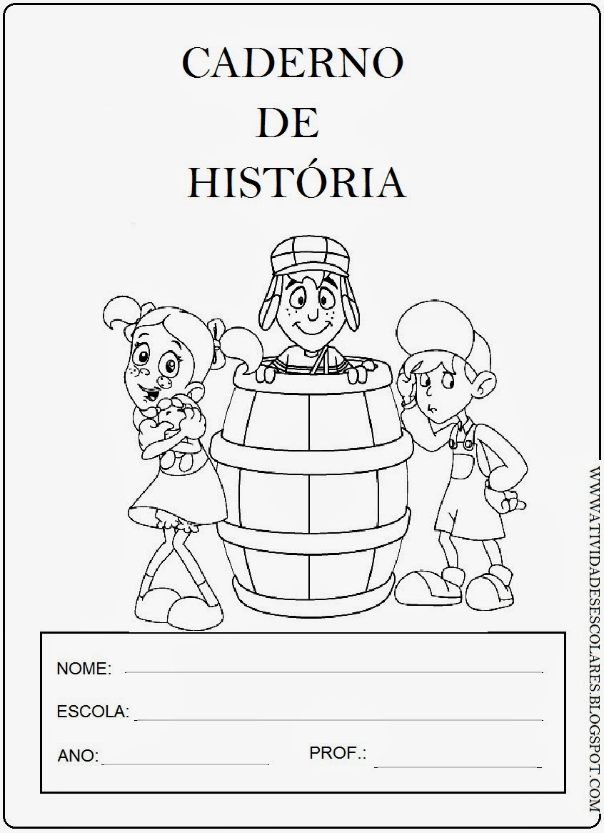 Capas para caderno de história Capas para caderno de história preto e ...