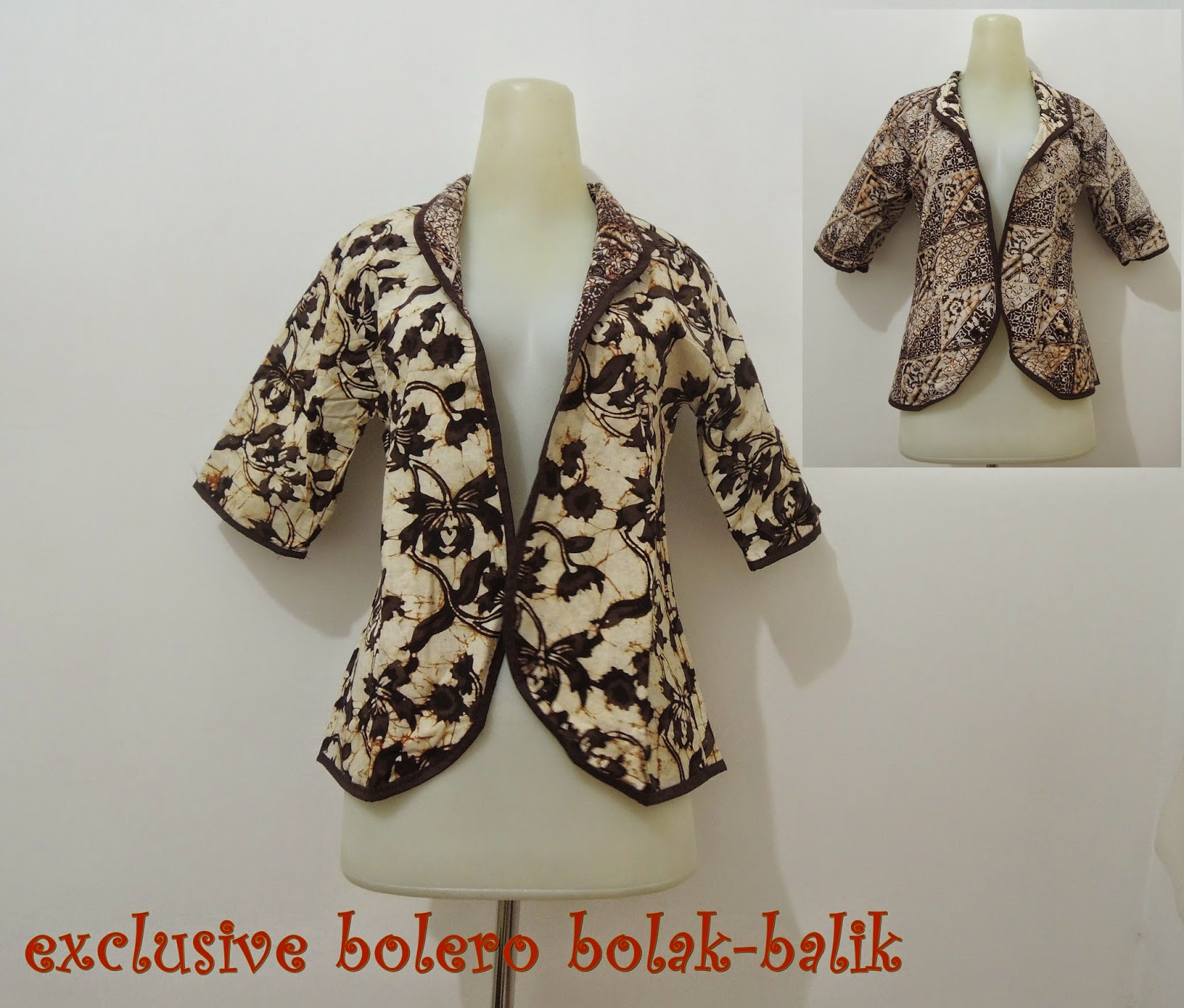 bolero bolak balik, batik cap klasik :)