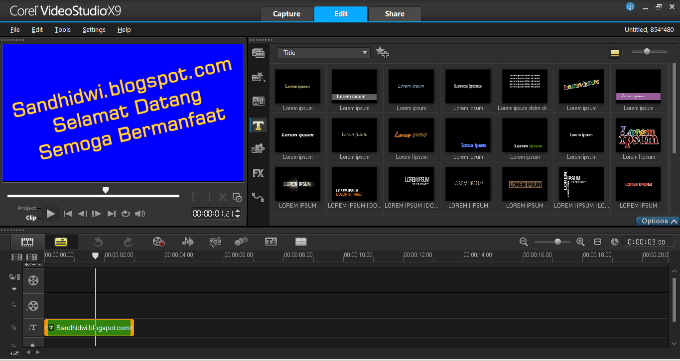 Corel Video Studio Pro X9 Full Version ~ S4NDW1