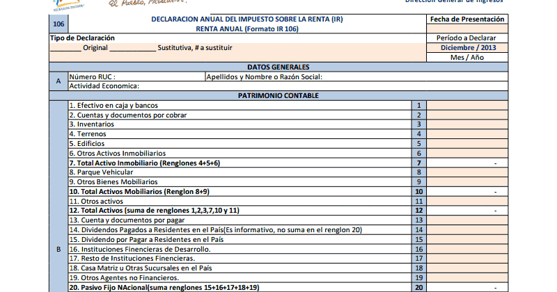 Consultas de Interés: DGI: Formato en Excel para la Declaración Anual ...
